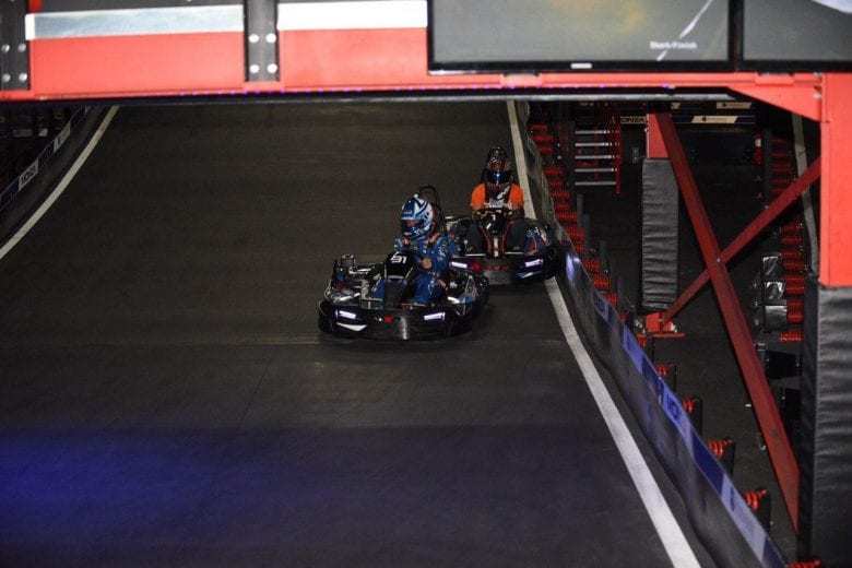 Kyle Larson races fans, media in go-karts at Foxwoods | NASCAR.com