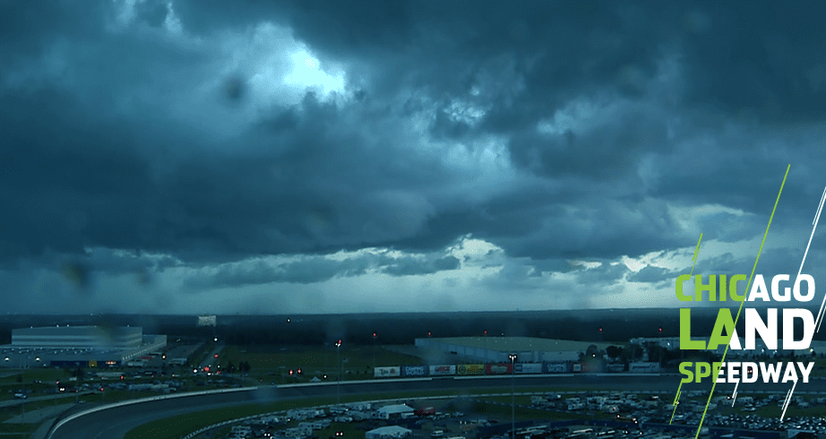 Powerful storm brings out red flag at Chicagoland - Official Site Of NASCAR