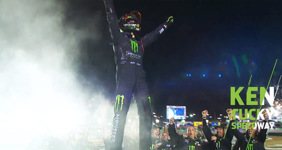 Kurt Busch burnout, stage dive after Kentucky win | NASCAR.com