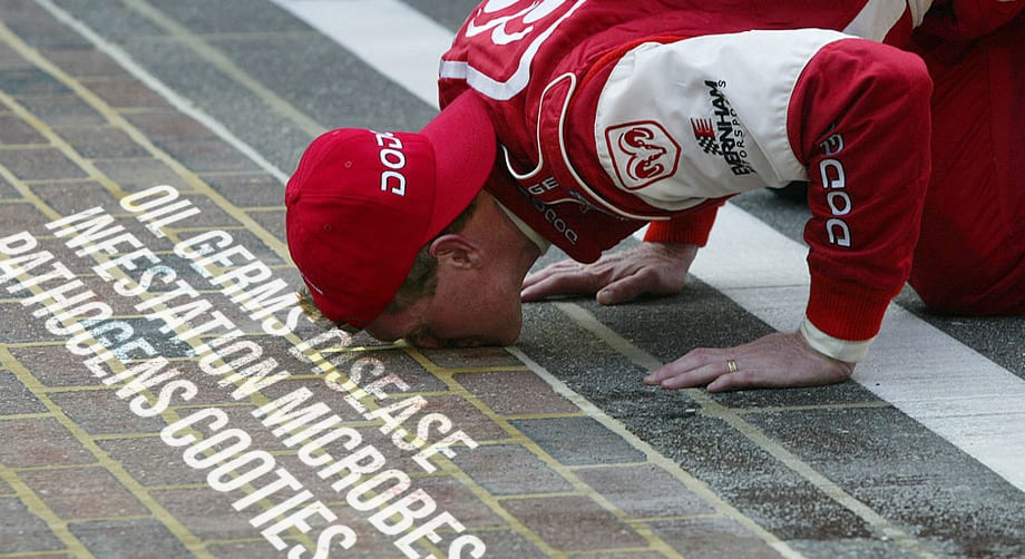 @nascarcasm: Kissing the Bricks at IMS is gross | NASCAR.com