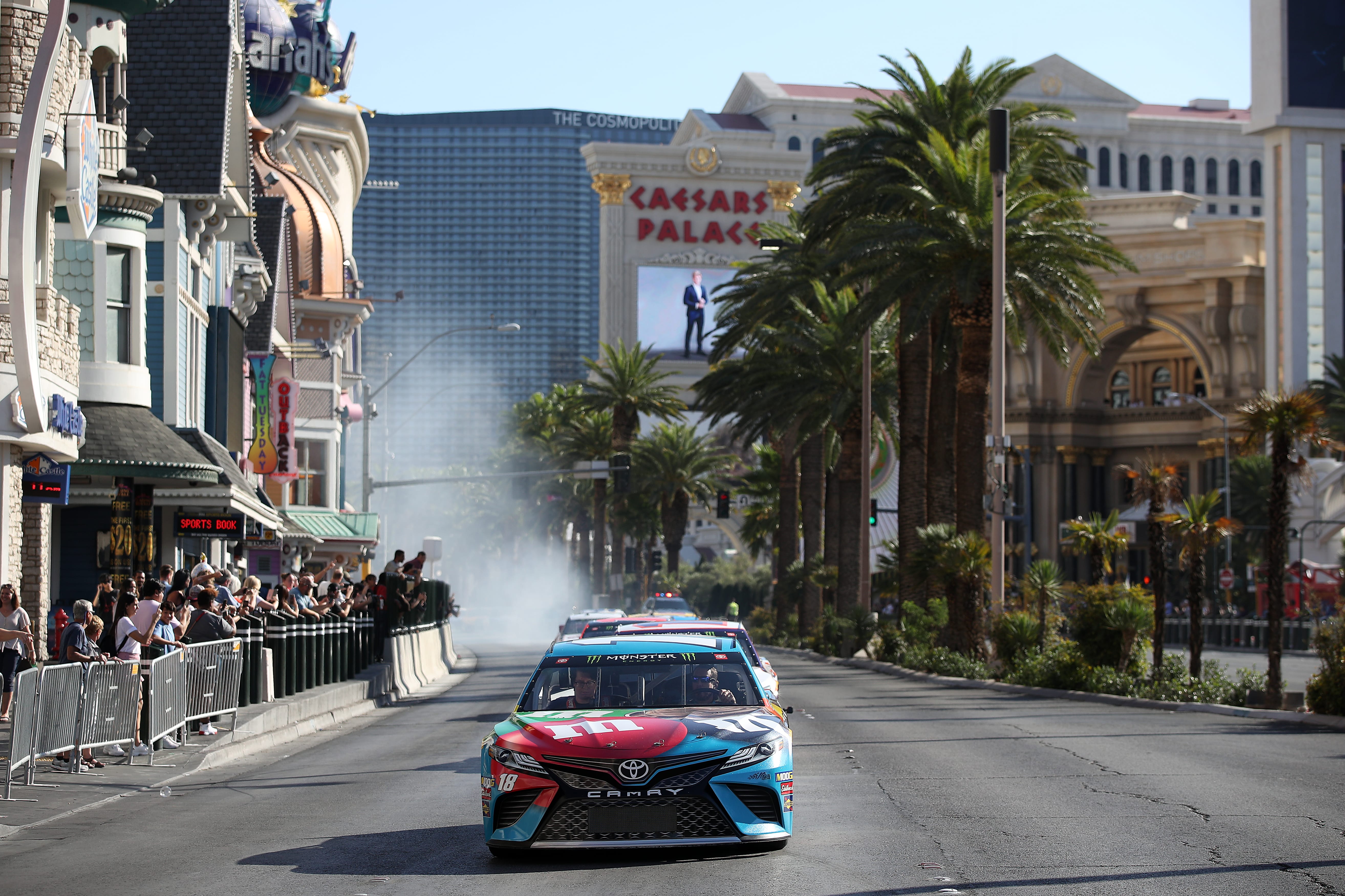 Burnout Boulevard: Playoff drivers do it big in Las Vegas - NASCAR.com