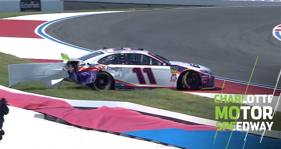Denny Hamlin crashes in Charlotte Roval practice | NASCAR.com