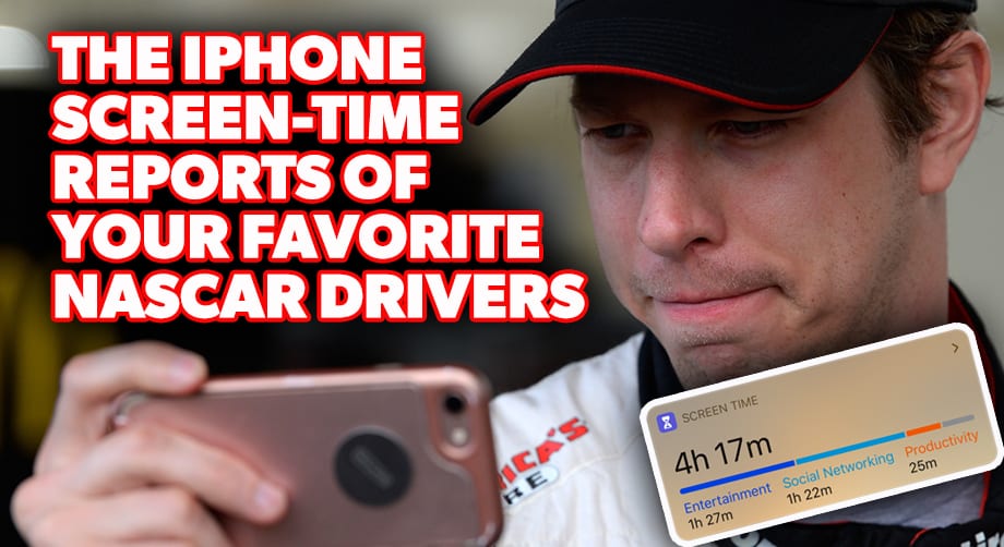 @nascarcasm: iPhone screen-time reports of drivers | NASCAR.com
