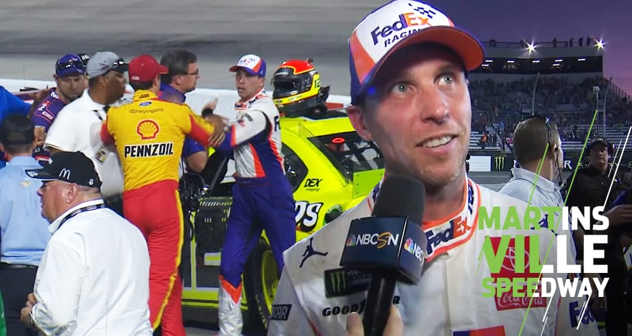 Denny Hamlin on Joey Logano after scuffle: 'He ran away' | NASCAR.com