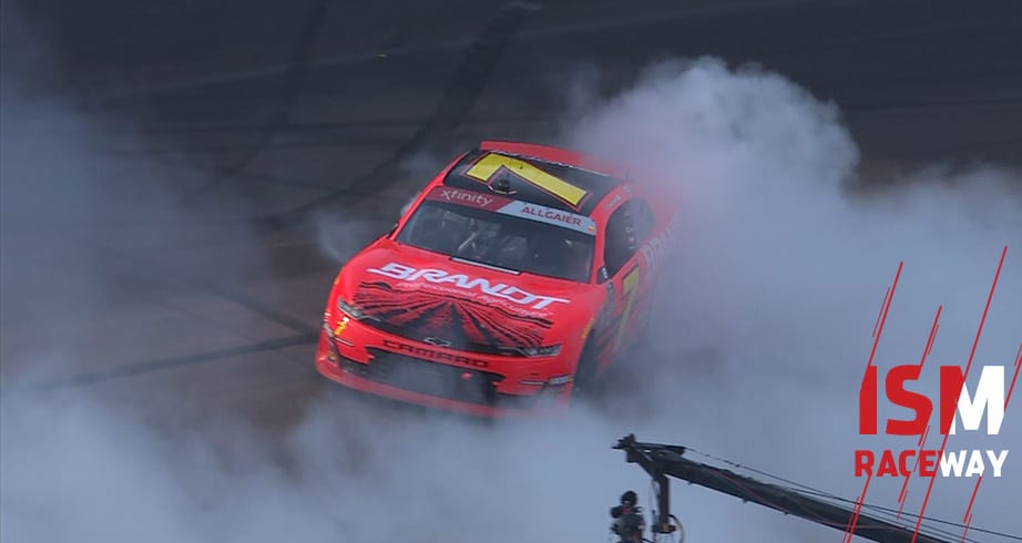 Allgaier celebrates Championship 4 berth with burnout | NASCAR.com