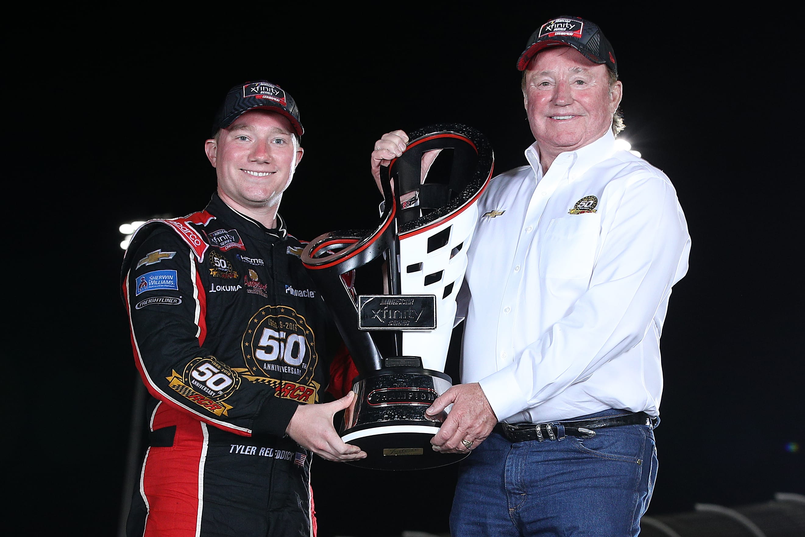 2019 NASCAR title winners celebrate with trophies | NASCAR.com