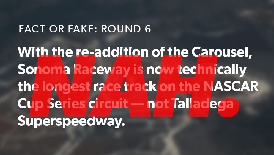 Fact or fake: NASCAR Cup Series track trivia | NASCAR.com