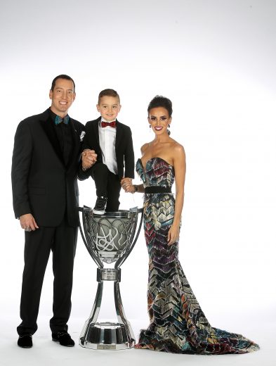Busch family, Gibbs pose with Monster Energy Cup | NASCAR.com
