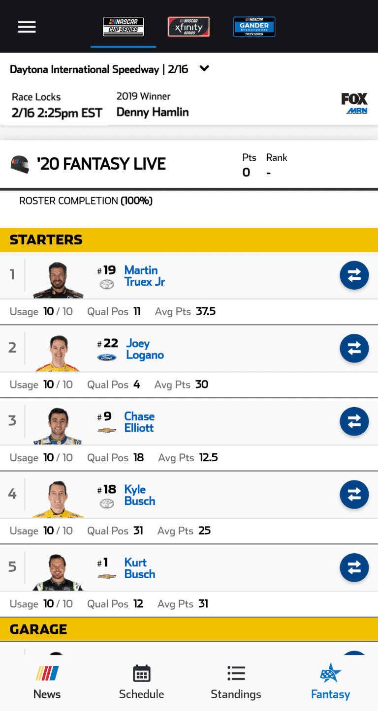 NASCAR Fantasy Live 2021 game rules | NASCAR