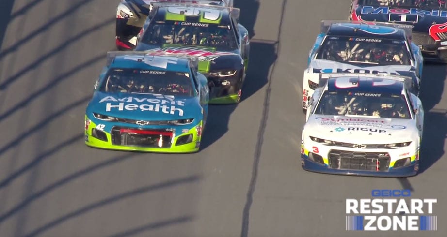 Jeff Burton breaks down GEICO Restart zone durring the Busch Clash