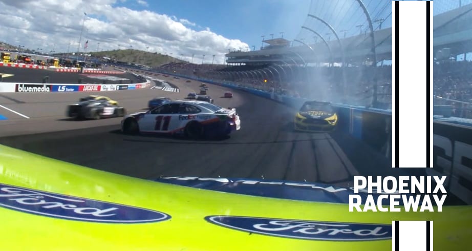 Denny Hamlin, Ryan Blaney take damage after Phoenix restart | NASCAR