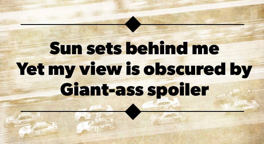 @nascarcasm: NASCAR haikus for National Haiku Day | NASCAR