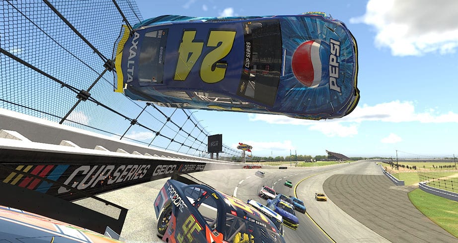 In-car: First person look at Jeff Gordon's iRacing crash | NASCAR