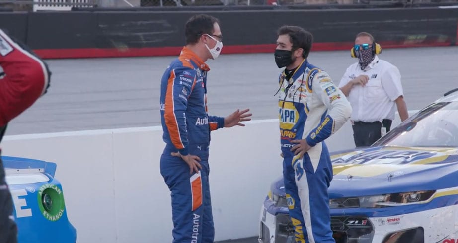 Joey Logano, Chase Elliott have animated post-race chat | NASCAR