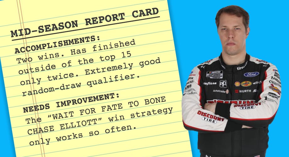 @nascarcasm: Midyear report cards for drivers | NASCAR
