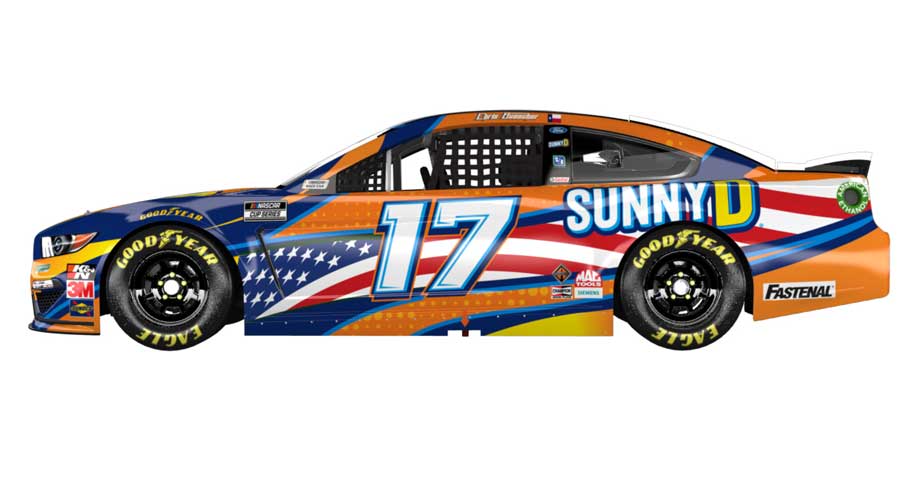 Chris Buescher sports unique, patriotic paint scheme for Indianapolis ...