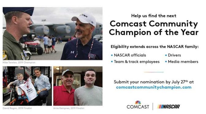 NOMINATE NOW! 2020 Comcast Community Champion of the Year Award