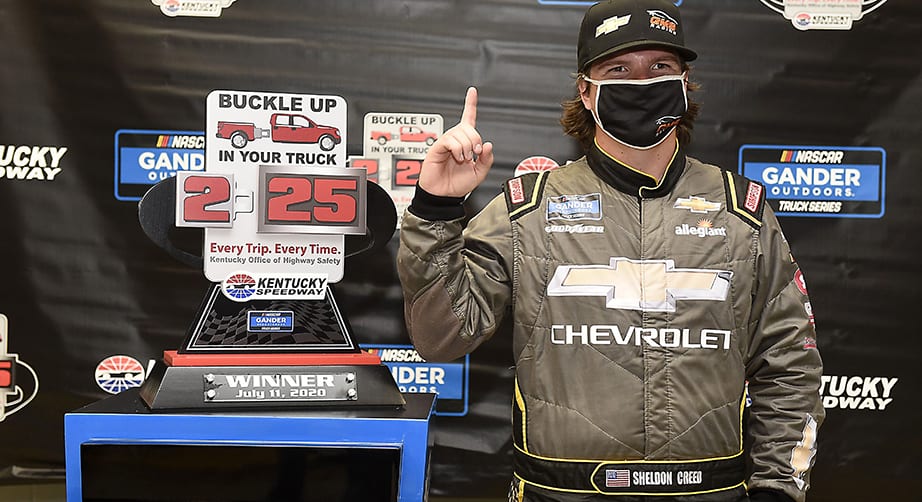 Sheldon Creed wins shortened Gander Trucks race at Kentucky | NASCAR