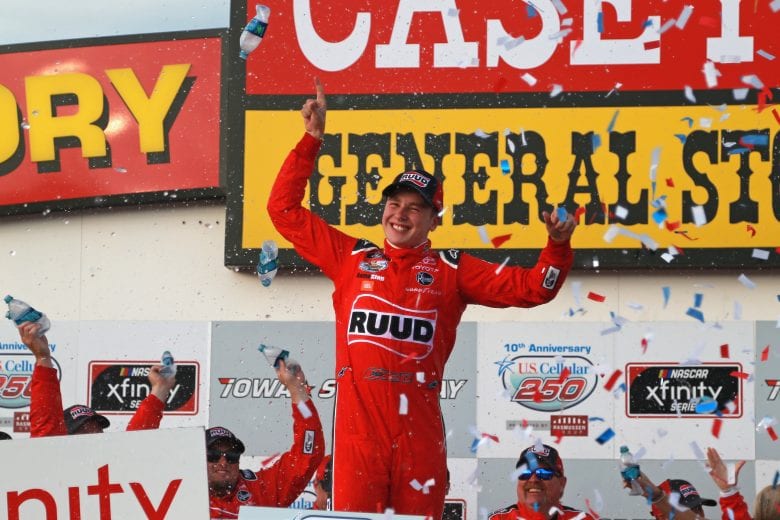 Last five drivers to win three consecutive NASCAR Xfinity Series races