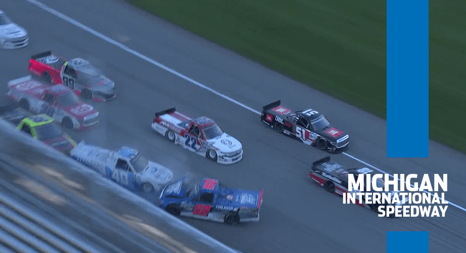 Multiple trucks involved in a crash on front stretch at Michigan | NASCAR