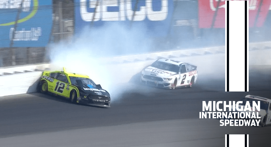 Ryan Blaney, Brad Keselowski with hard hits at Michigan | NASCAR