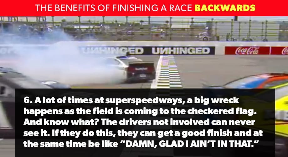 @nascarcasm: The benefits of finishing backwards | NASCAR
