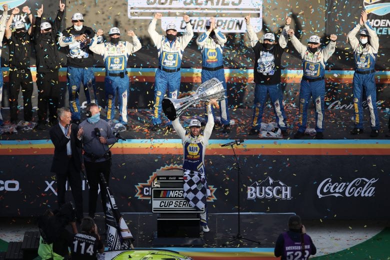 Drivers celebrate during Championship Weekend at Phoenix | NASCAR