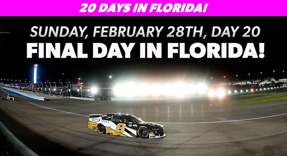 @nascarcasm: How to spend 20 days in Florida | NASCAR