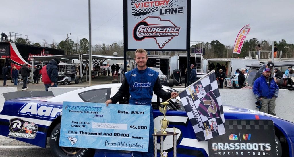 Chad McCumbee Survives Late Restart IceBreaker Win At Florence ...