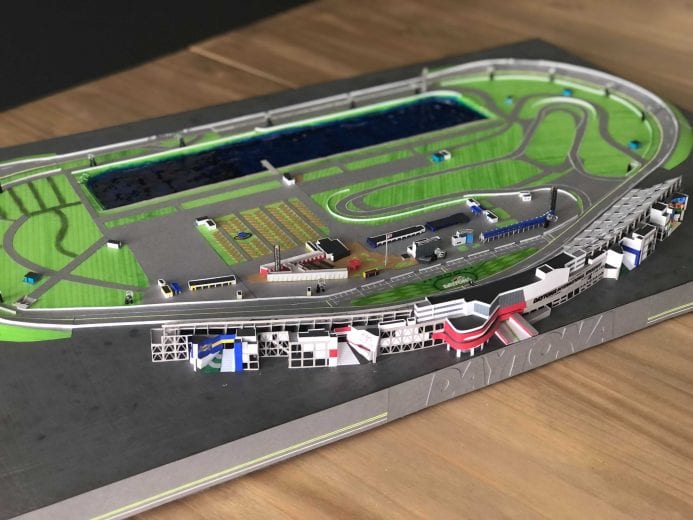 A Miniature Model Of A Nascar Track, Diorama Stable, 49% OFF