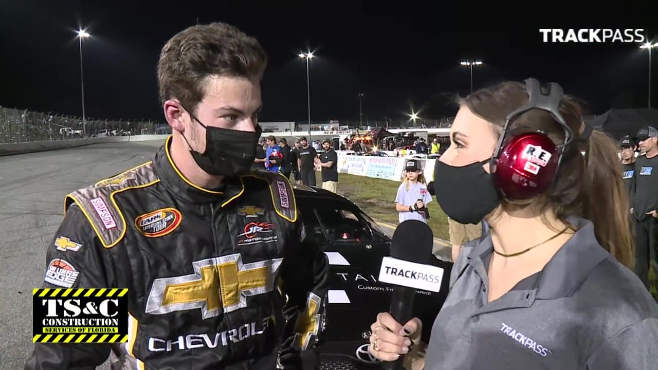 Connor Mosack: "We kinda got lucky there on that last restart ...