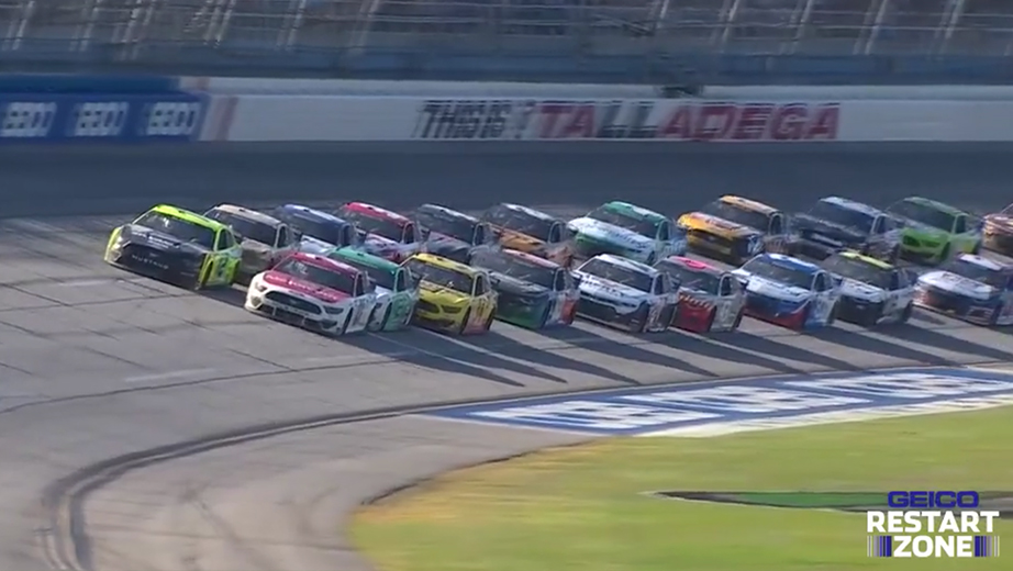 The many restart games at Talladega Superspeedway | NASCAR