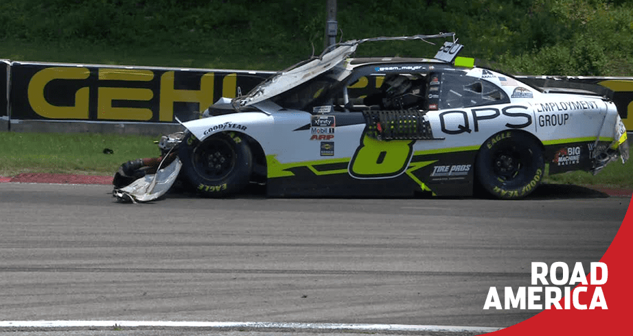 Heavy damage after a spin for Sam Mayer | NASCAR