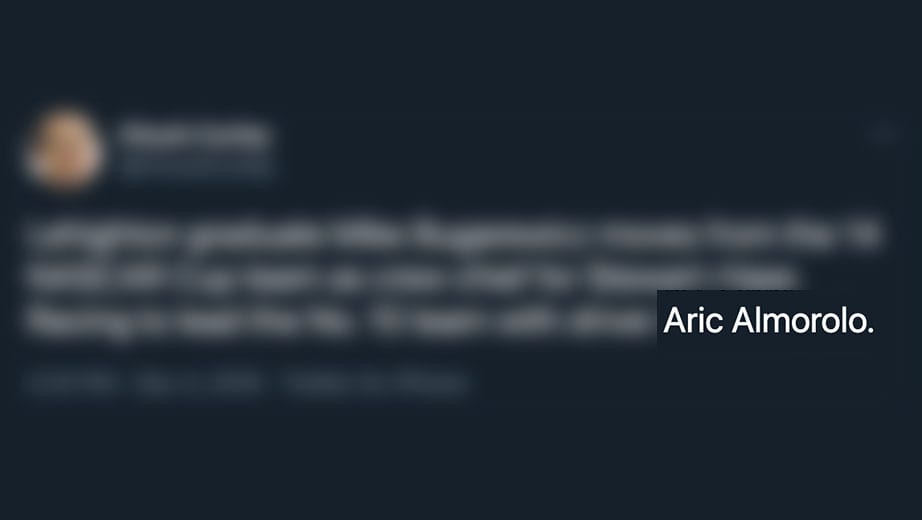 Steve Luvender: Twitter spells 'Almirola' | NASCAR