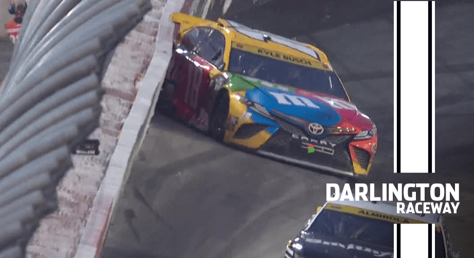 Austin Dillon makes contact with Kyle Busch, sends No. 18 into the wall