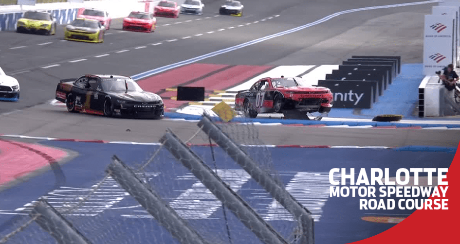 Josh Bilicki loses brakes, destroys the nose of his car | NASCAR