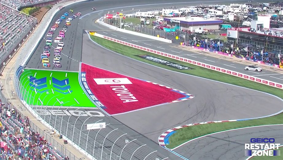 Roval restarts are tricky with no chicane and a tight Turn 1 | NASCAR