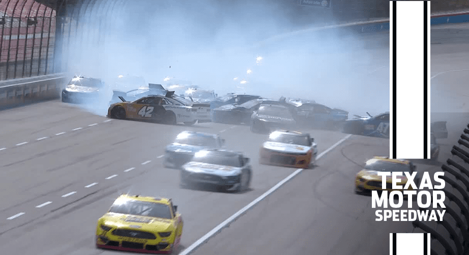 Huge wreck on the backstretch at Texas Motor Speedway | NASCAR