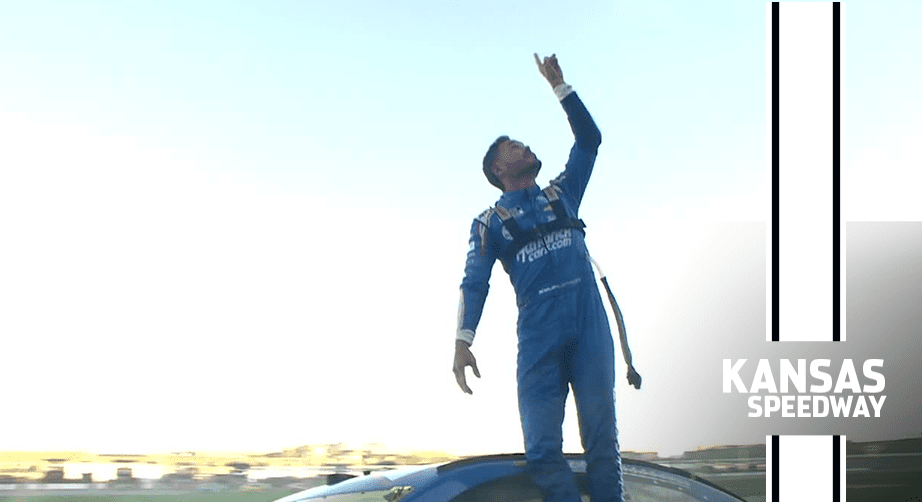 Kyle Larson dedicates Kansas win to victims of Hendrick plane crash ...