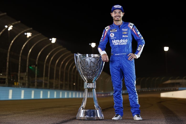 Portraits of a champion: 2021 title winners with their trophies | NASCAR