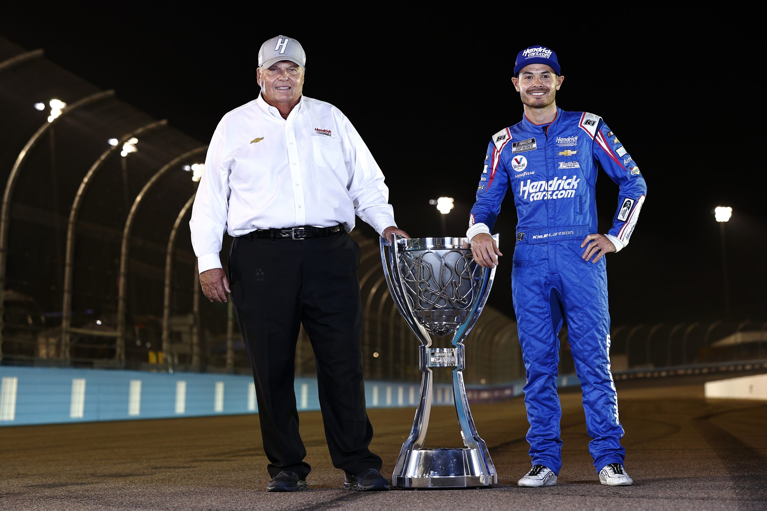 Portraits of a champion: 2021 title winners with their trophies | NASCAR
