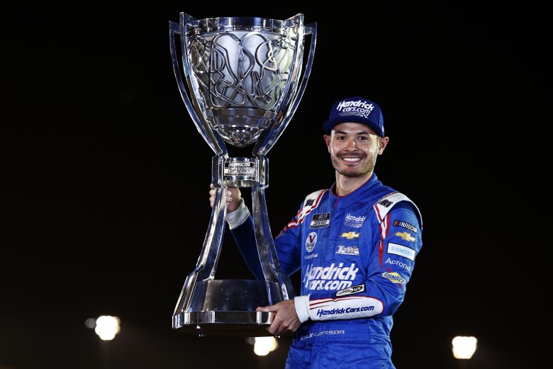 Portraits of a champion: 2021 title winners with their trophies | NASCAR