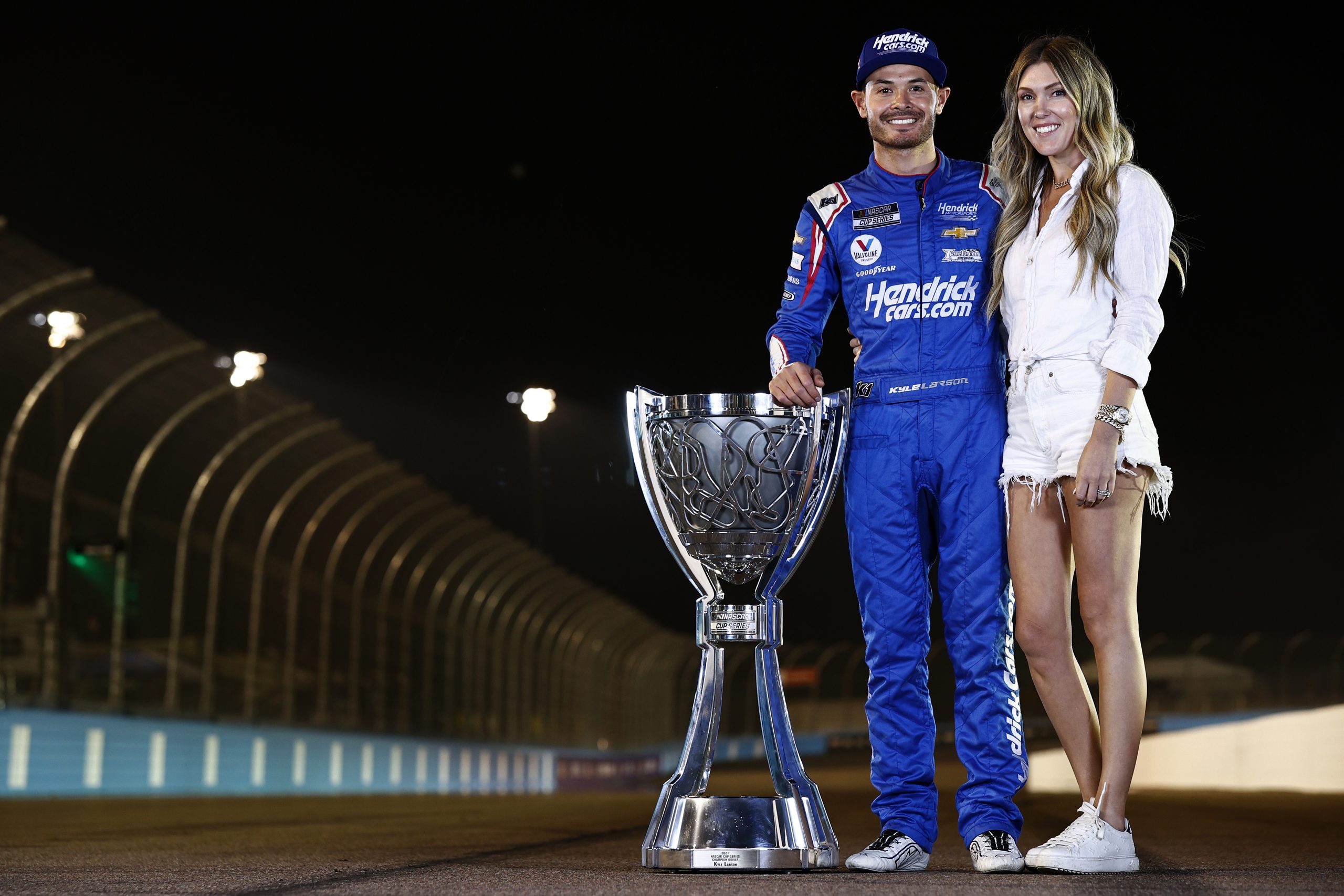 Portraits of a champion: 2021 title winners with their trophies | NASCAR