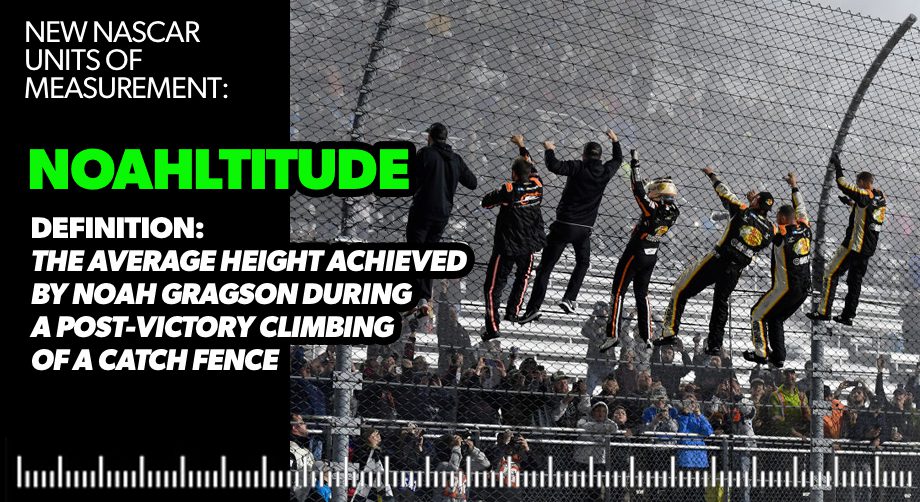@nascarcasm: New NASCAR units of measurement | NASCAR