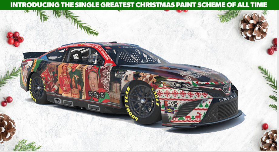 @nascarcasm: The greatest Christmas paint scheme ever | NASCAR