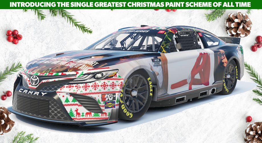 @nascarcasm: The greatest Christmas paint scheme ever | NASCAR