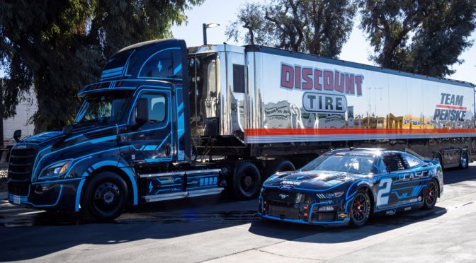 Team Penske, Freightliner make history with the eCASCADIA | NASCAR