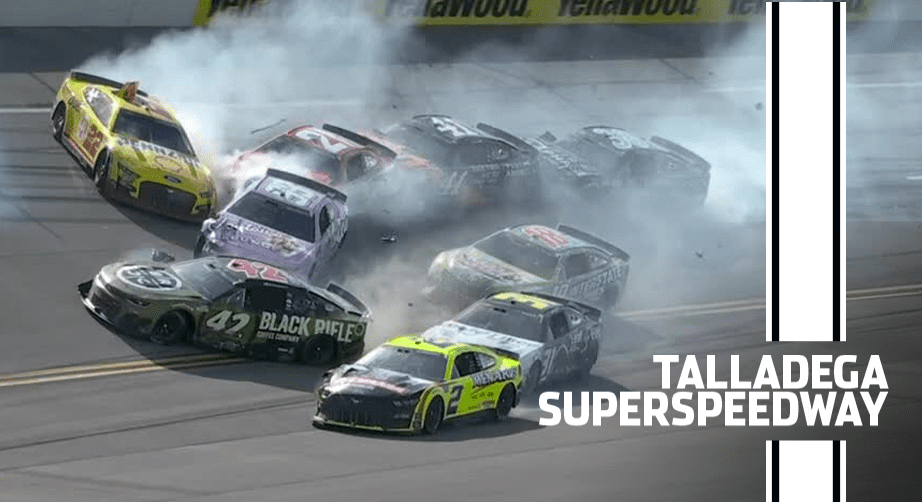Joey Logano gets turned, triggers wreck in Stage 2 at Talladega | NASCAR