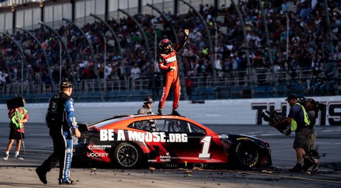 Ross Chastain converts last-lap pass, wins Talladega thriller | NASCAR