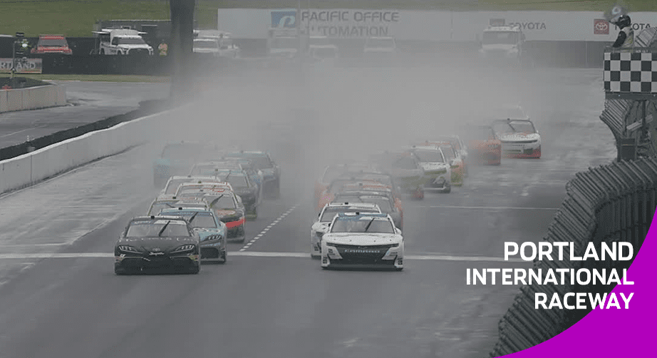 Crazy restarts in the rain at Portland for the Xfinity Series | NASCAR